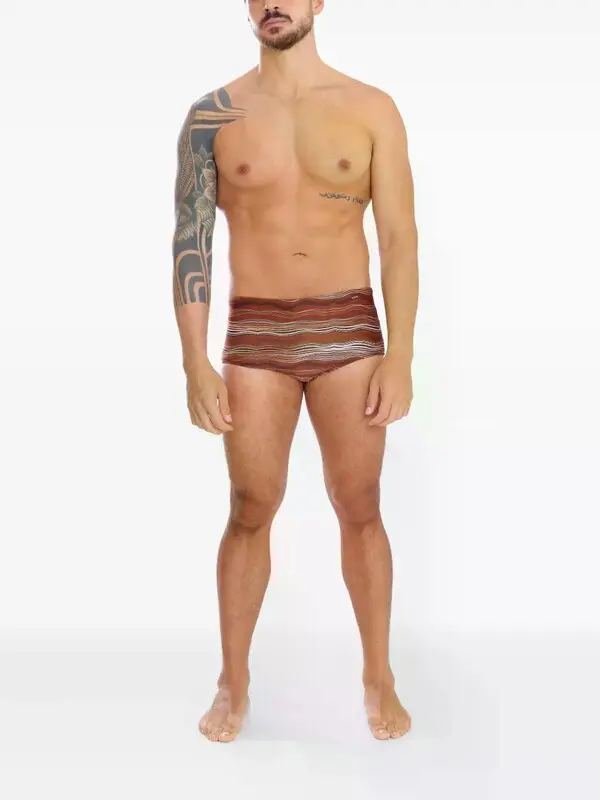 AMIR SLAMA Wave-pattern Swim Briefs