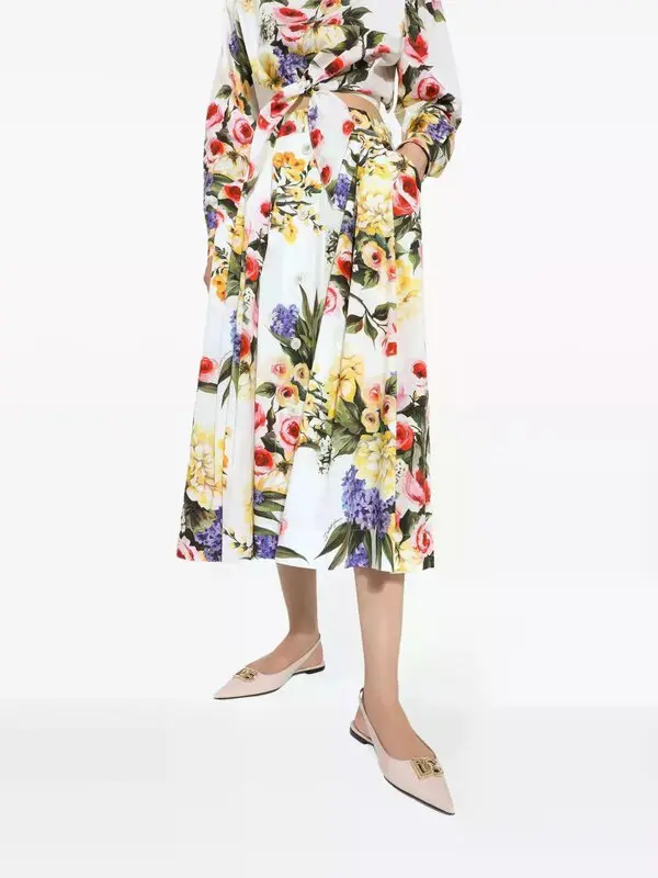 Dolce & Gabbana Floral-print Midi Skirt