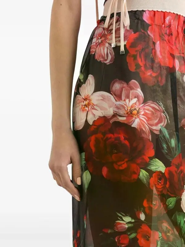 Dolce & Gabbana Floral-print Midi Skirt