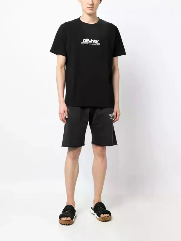 Off-White Wave Off Cotton Track Shorts