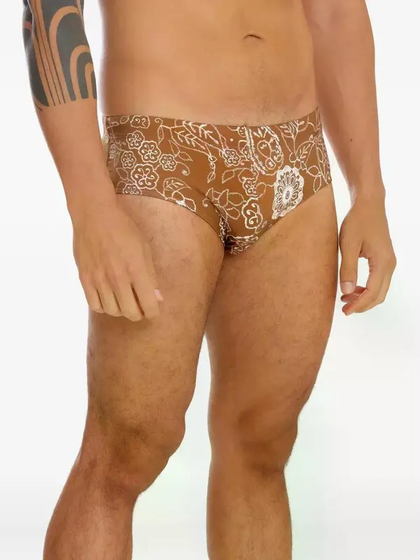 AMIR SLAMA Floral-print Swim Briefs