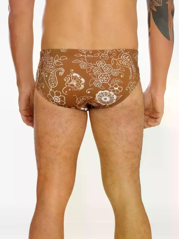 AMIR SLAMA Floral-print Swim Briefs