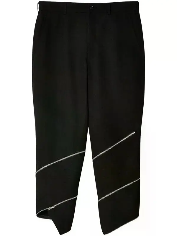 Comme Des Garçons Zip Wool Cropped Trousers