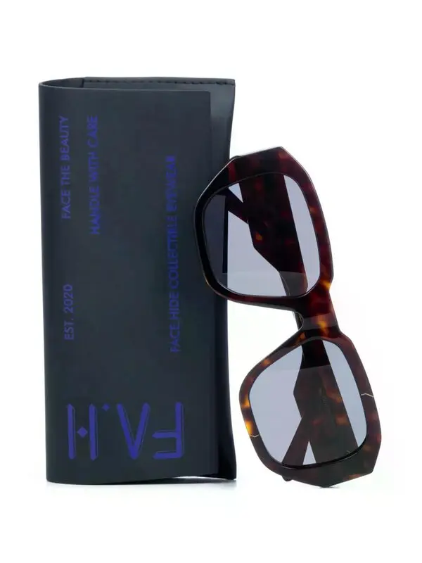 FACE.HIDE Broken Cosmo Sunglasses - Brown