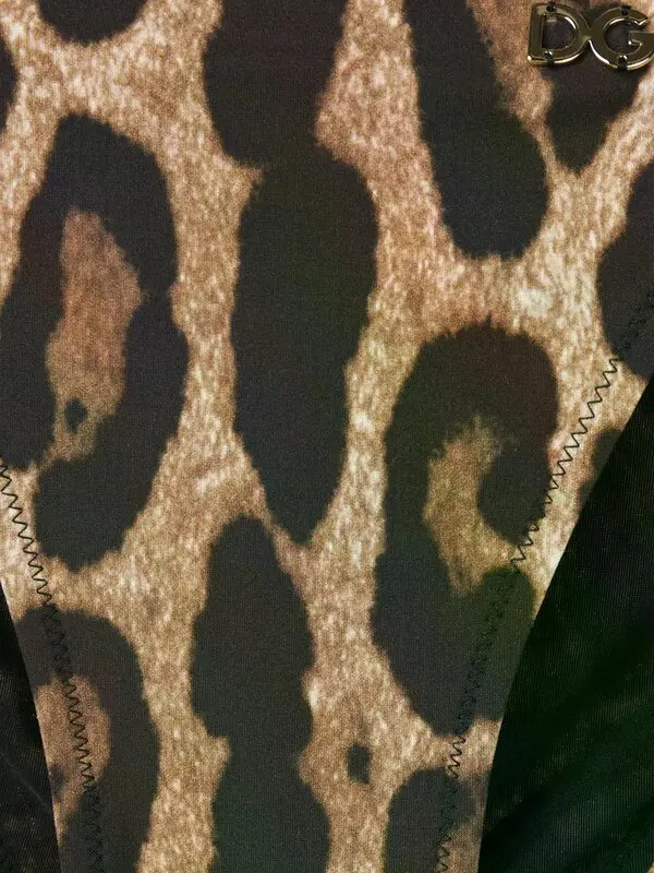 Dolce & Gabbana Leopard-print Bikini Bottoms - Brown