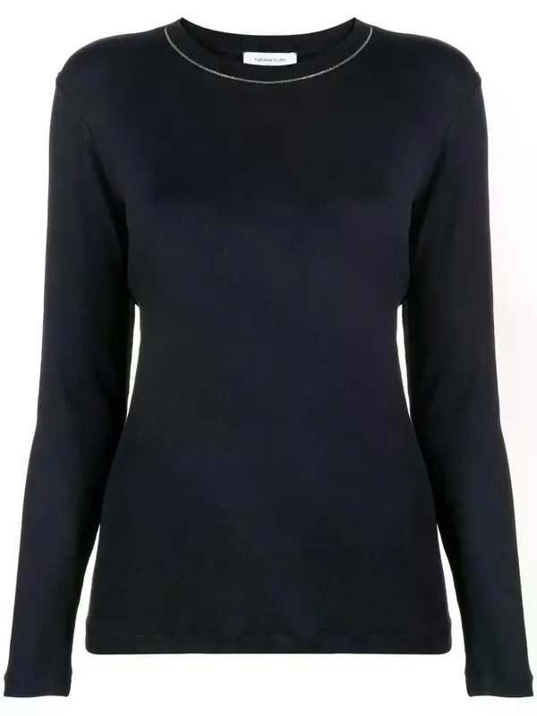 Fabiana Filippi Contrast-trimmed Crew Neck Sweater