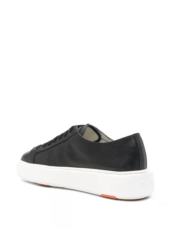 Santoni Leather Sneakers - Black