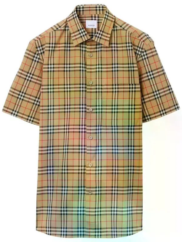 Burberry Nova-check Pattern Cotton Shirt