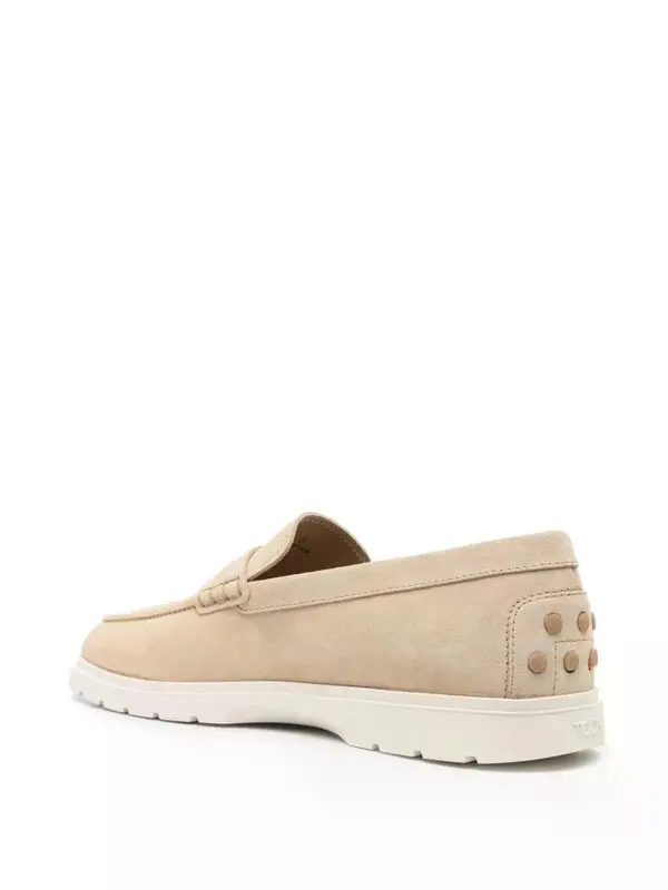 TOD'S Suede Loafers With Studded Sole