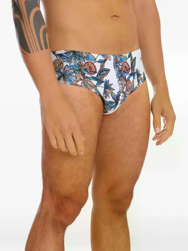 AMIR SLAMA Floral-print Swim Briefs