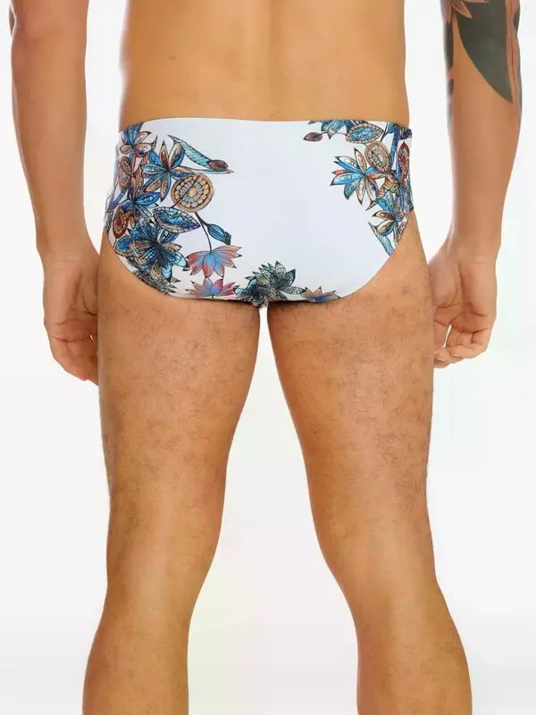 AMIR SLAMA Floral-print Swim Briefs