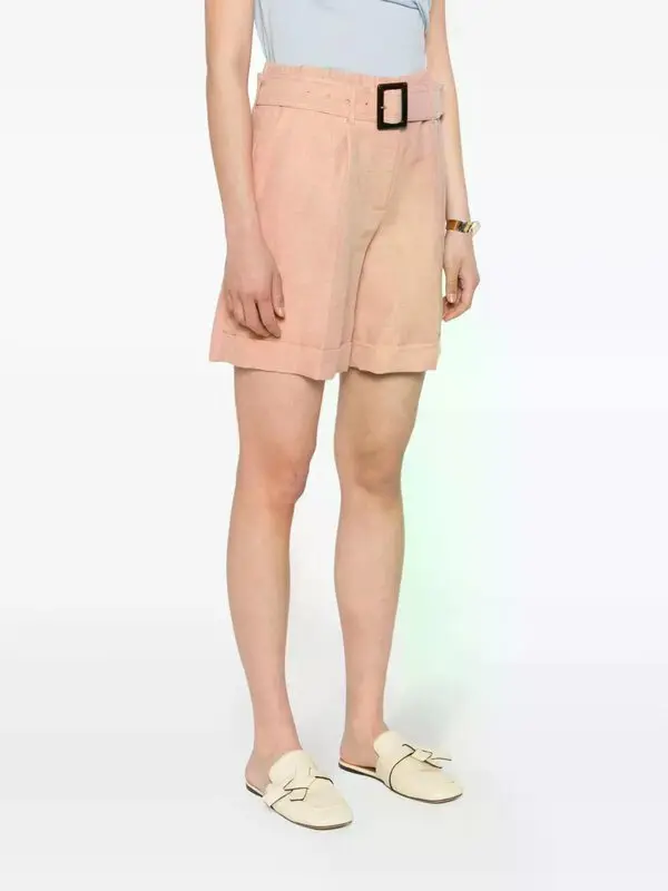 Lorena Antoniazzi Belted Pleated Thigh-length Shorts