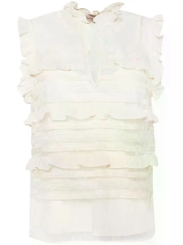 TWINSET Floral-lace Sleeveless Blouse