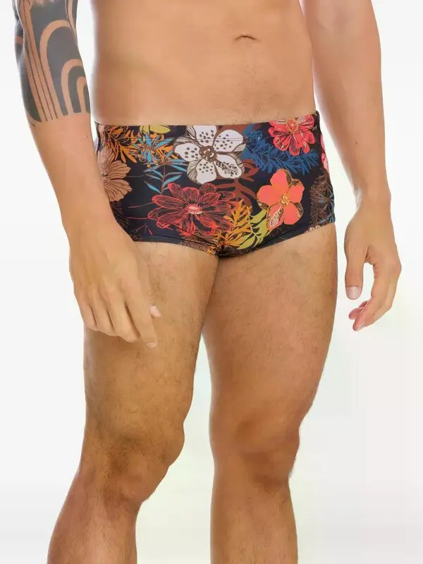 AMIR SLAMA Floral-print Swim Briefs
