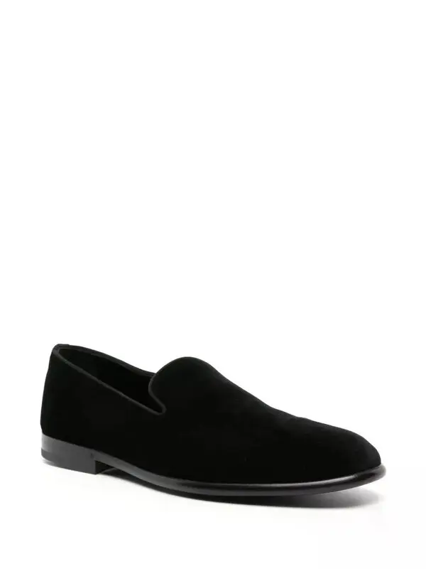 Dolce & Gabbana Velvet Loafers - Black