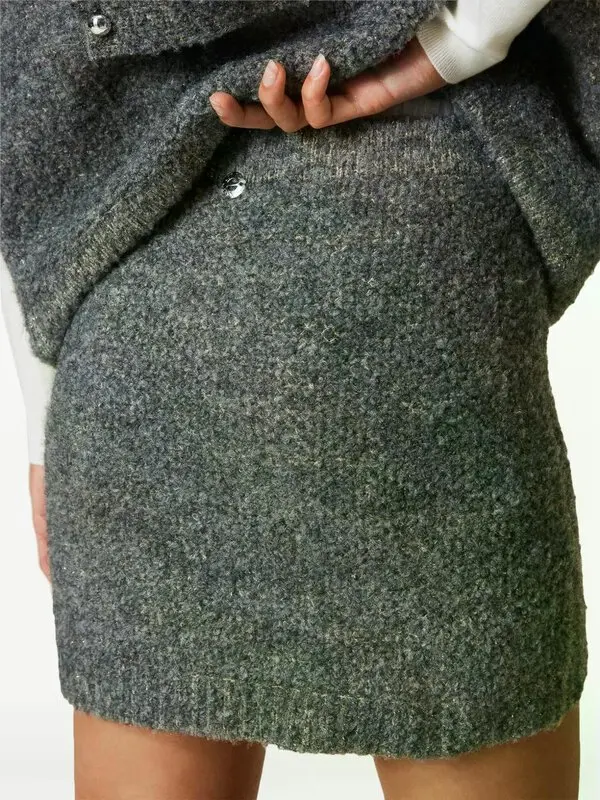 TWINSET High-waisted Bouclé Mini Skirt