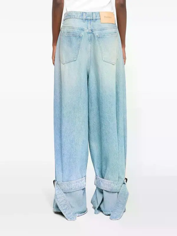 JW Anderson Buckled Wide-leg Jeans - Blue