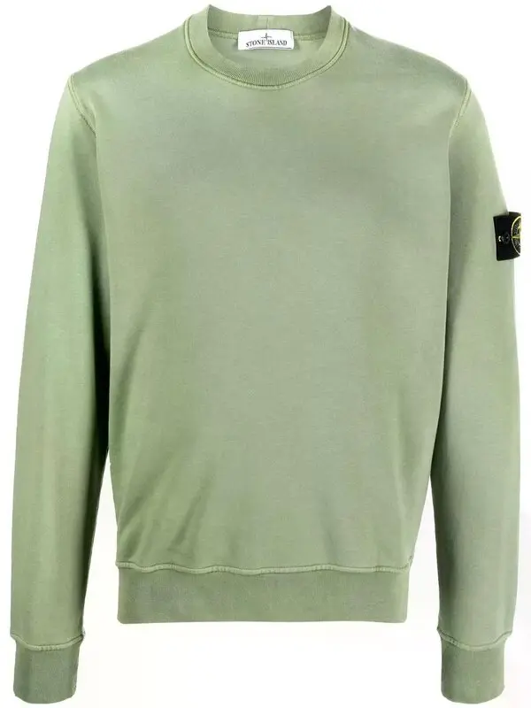 Stone Island Logo-patch Sweatshirt - Green