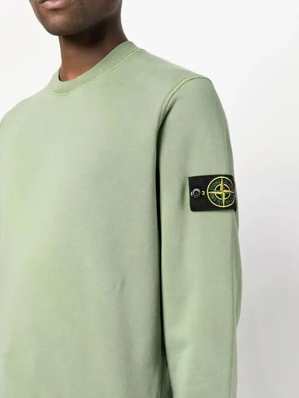 Stone Island Logo-patch Sweatshirt - Green