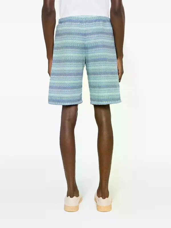 AMIR SLAMA Striped Cotton Shorts