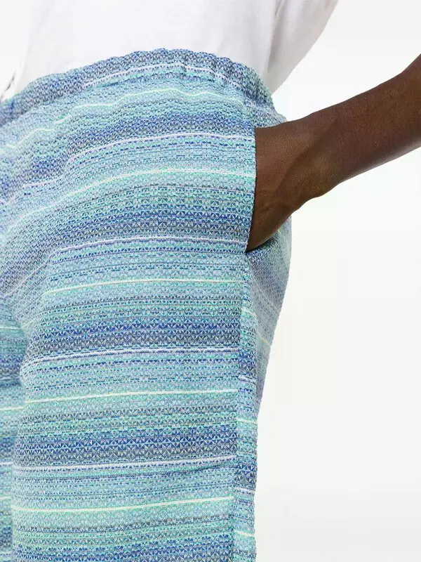 AMIR SLAMA Striped Cotton Shorts