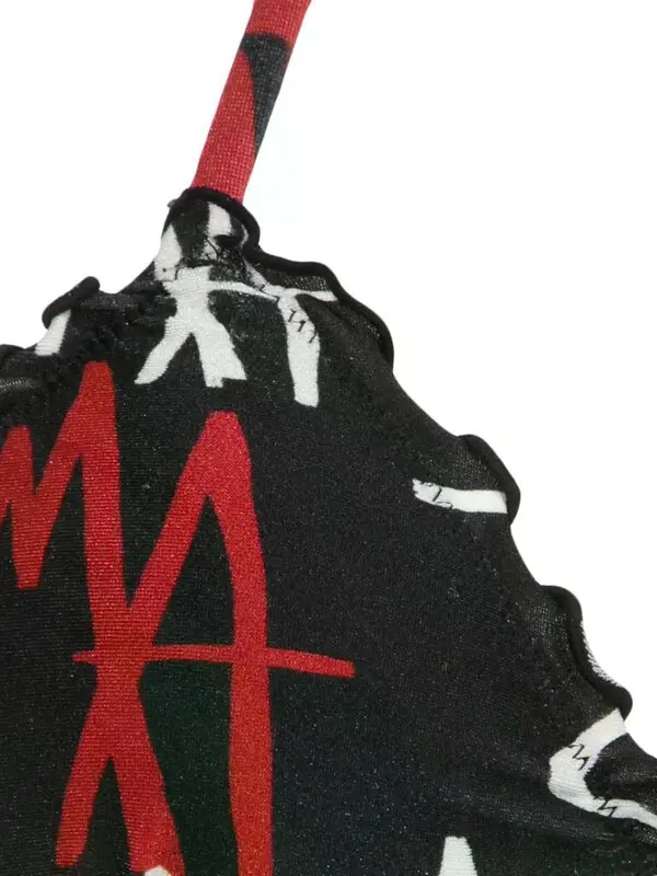AMIR SLAMA Logo Print Bikini Set