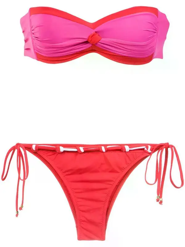 AMIR SLAMA Strapless Bikini Set - Red