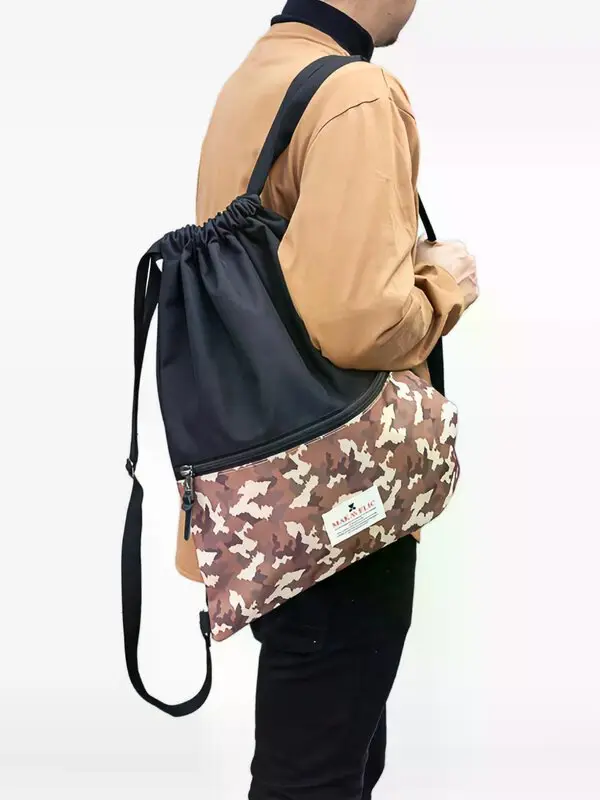MAKAVELIC Camouflage-print Drawstring Backpack