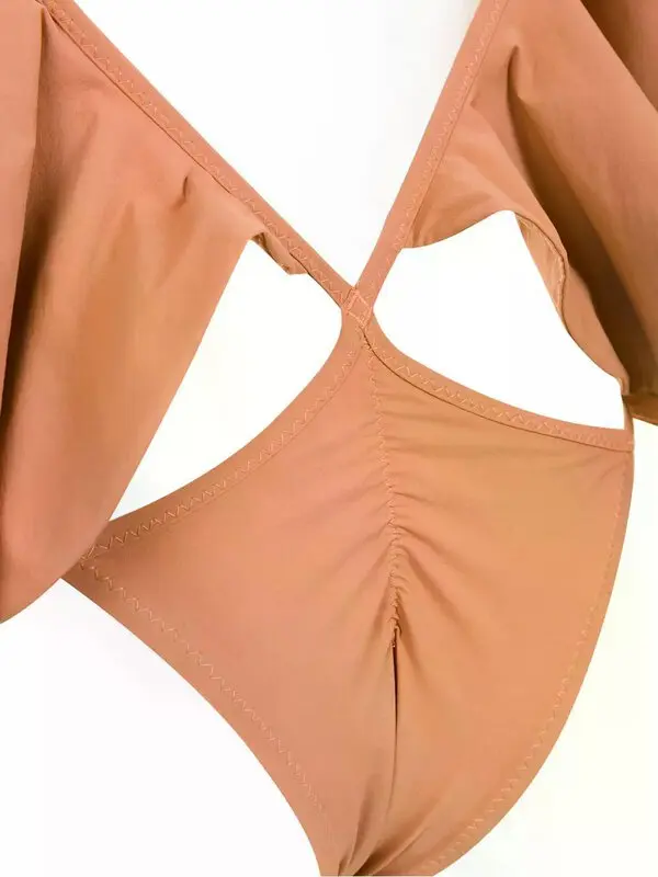 AMIR SLAMA Ruffled Halterneck Swimsuit
