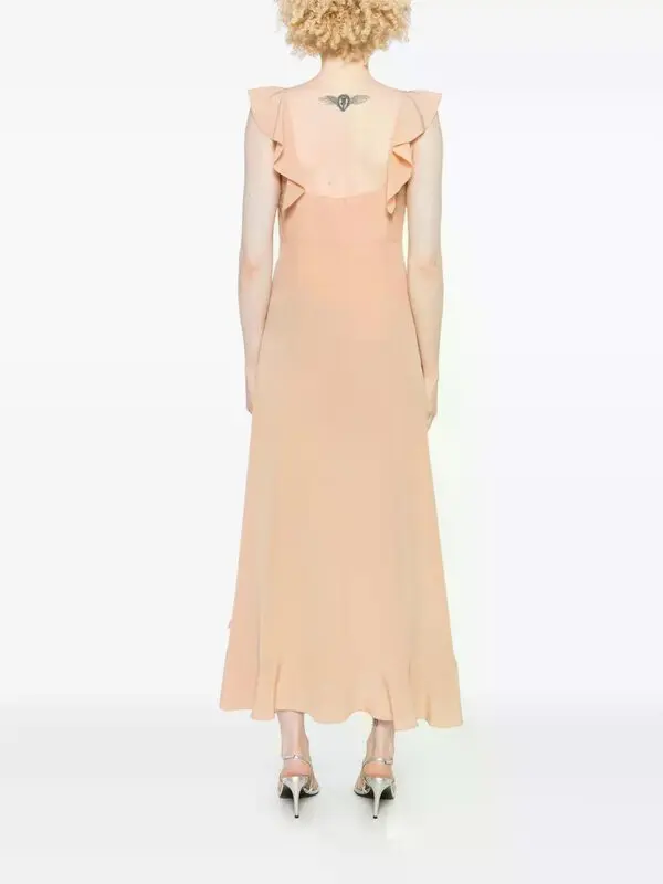 Chloé Crepe De Chine Maxi Dress - Neutrals