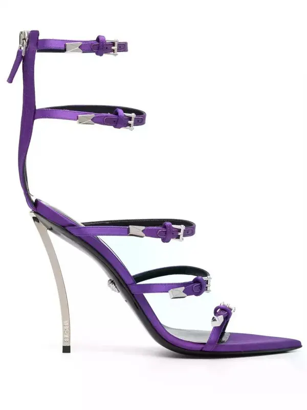 Versace Pin-point 130mm Sandals - Purple