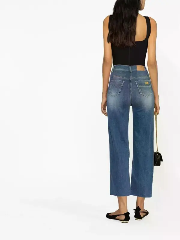 Elisabetta Franchi Cropped High-waisted Jeans