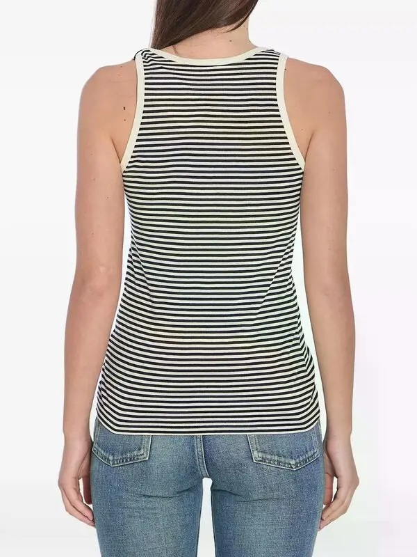 Saint Laurent Cassandre Striped Tank Top