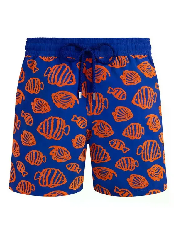 Vilebrequin Flocked Fishy Vibes Swim Shorts - Blue