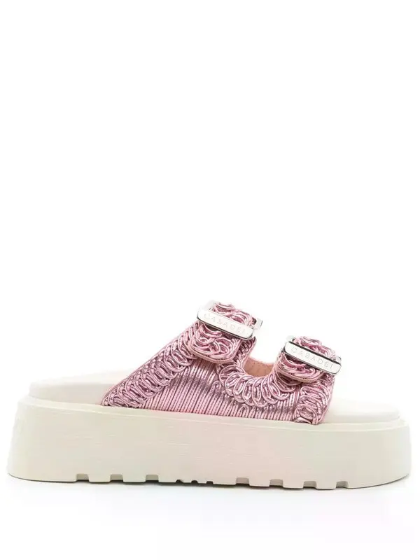Casadei Birky Ale Flatform Slides - Pink