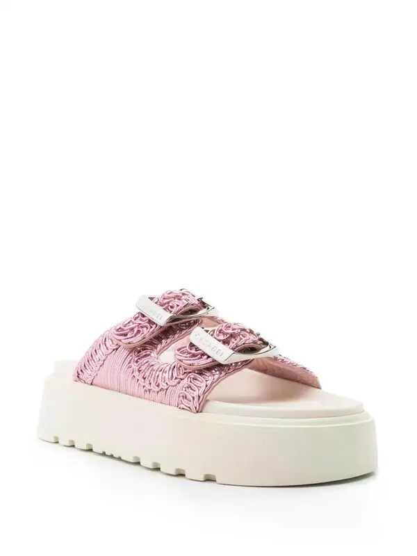 Casadei Birky Ale Flatform Slides - Pink