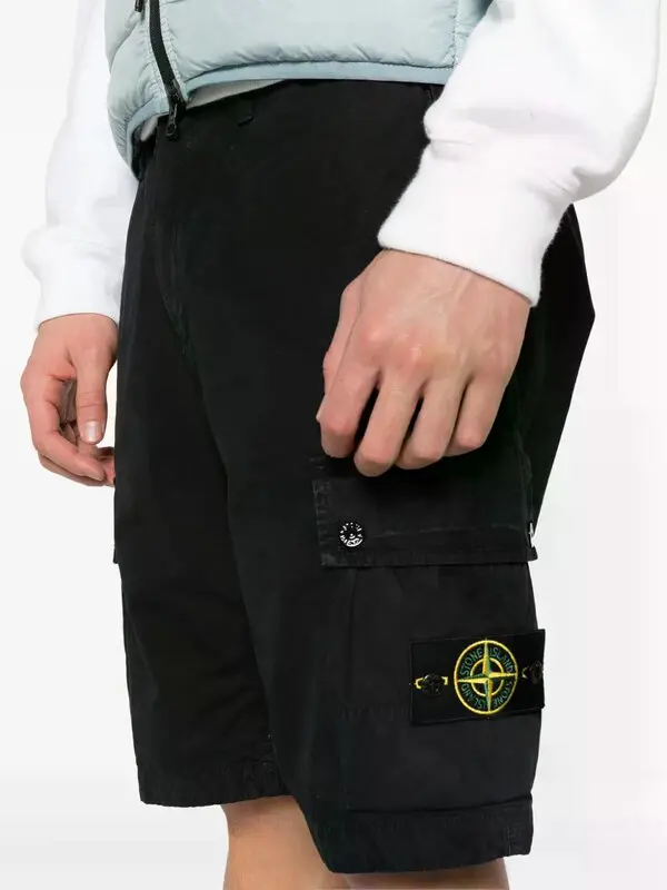 Stone Island Compass Cotton Cargo Shorts