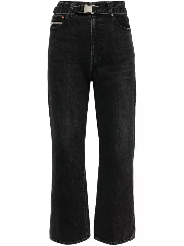 Sacai Straight-leg Cropped Jeans
