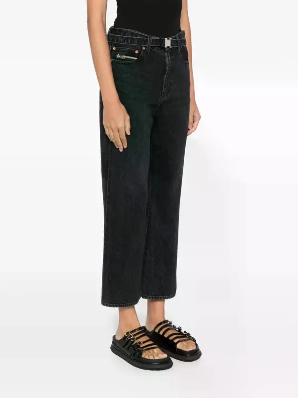 Sacai Straight-leg Cropped Jeans