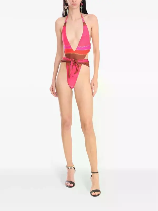 AMIR SLAMA Tie-dye One-piece Swimsuit