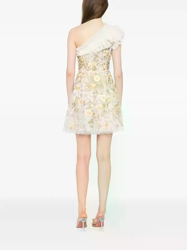 NEEDLE & THREAD Florine One-shoulder Mini Dress