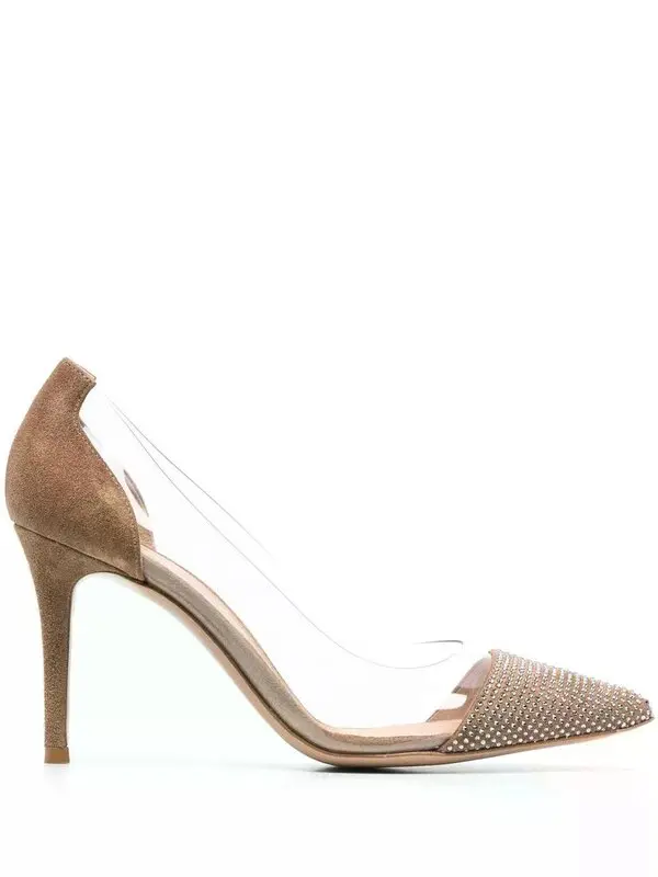 GIANVITO ROSSI Plexi Glitz 85mm Pumps
