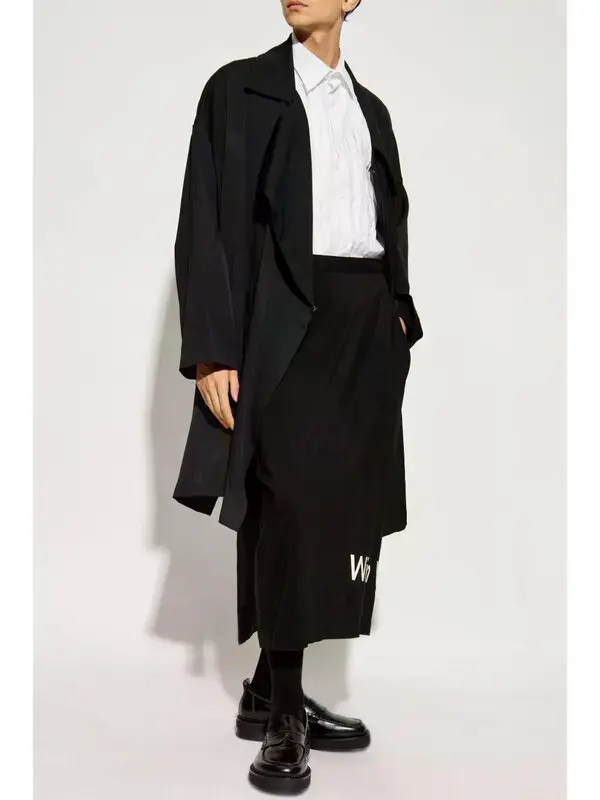 Yohji Yamamoto Text-print A-line Skirt