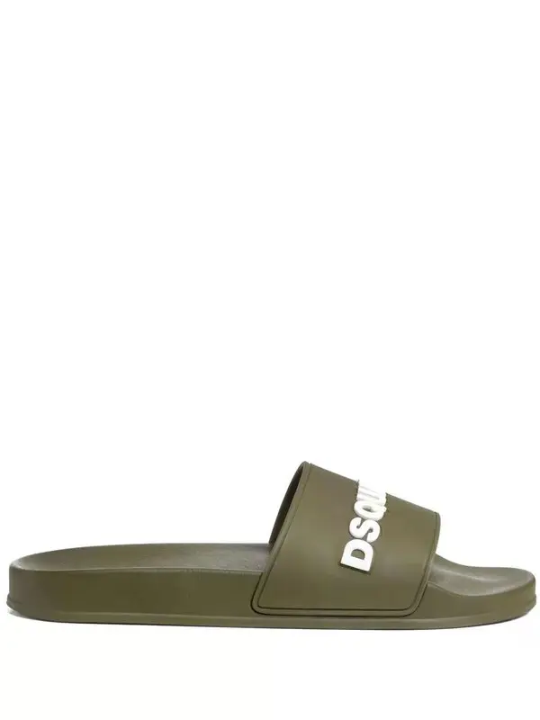 Dsquared2 Embossed-logo Slides - Green