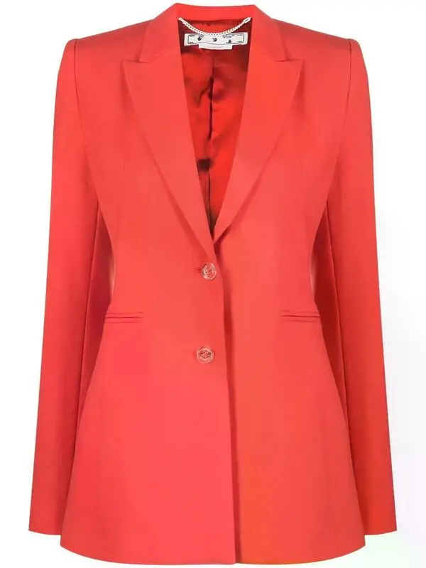 Off-White Notch-lapel Buttoned Blazer