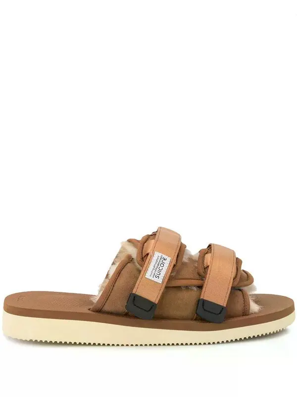 Suicoke Flat Touch Strap Sandals - Brown
