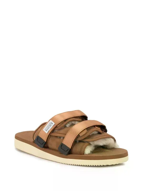 Suicoke Flat Touch Strap Sandals - Brown