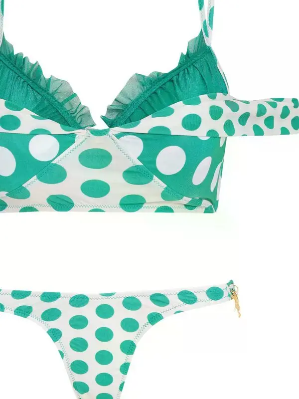 AMIR SLAMA X Jade Picon Polka-dot Bikini