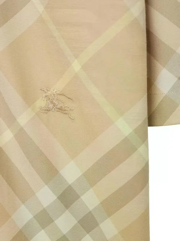 Burberry Checkered Short-sleeved Button-down Shirt