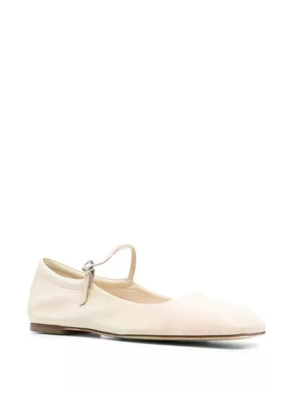 AeydĒ Mary Jane Leather Ballerina Shoes - Neutrals